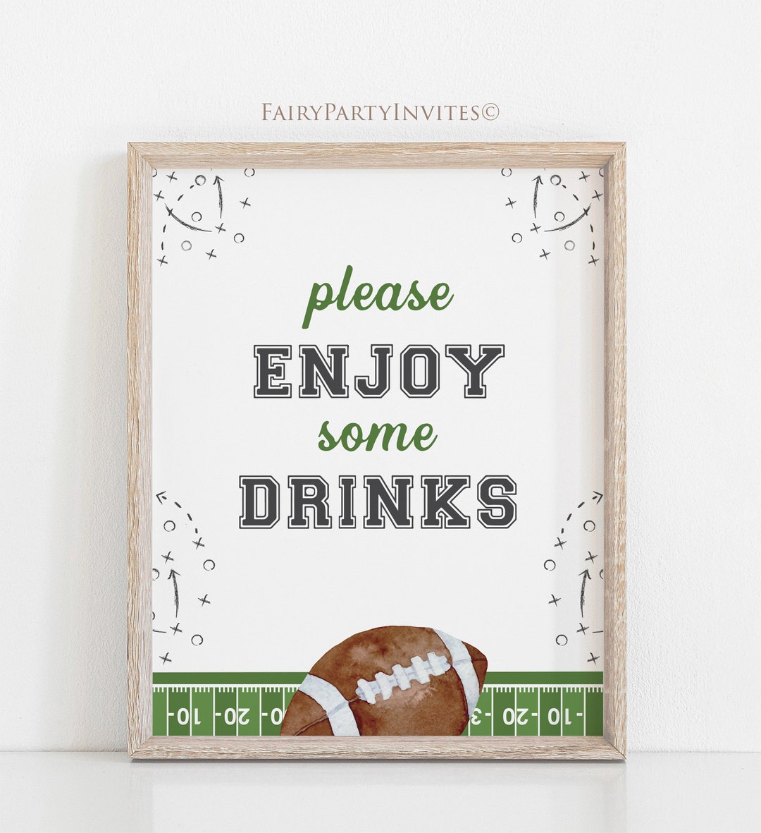 Football Party Table Sign: Birthday Decor (digital Download) - Etsy