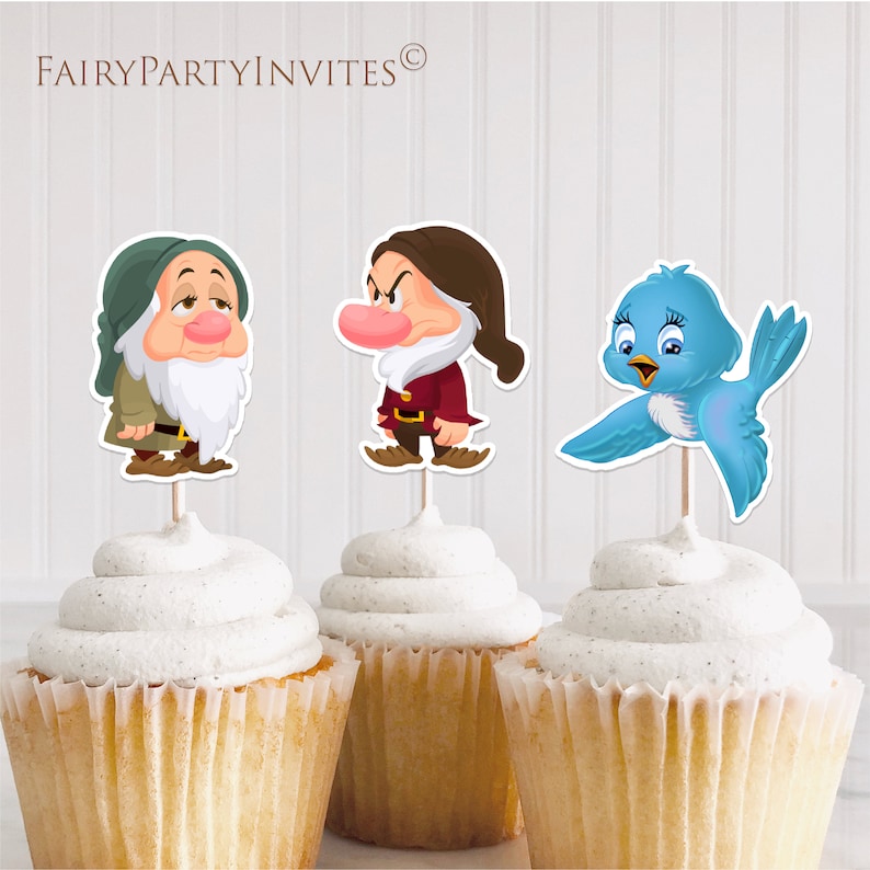 Snow White Cupcake Topper Snow White Printable Cupcake - Etsy