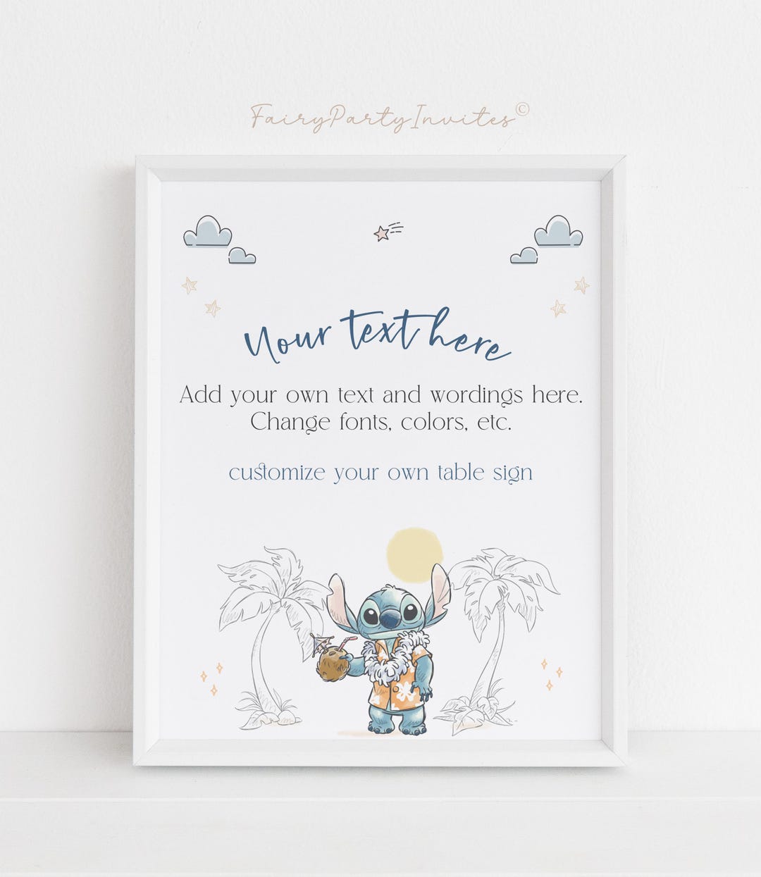 Lilo & Stitch Birthday Party Table Sign, Stitch Party Sign, Stitch ...