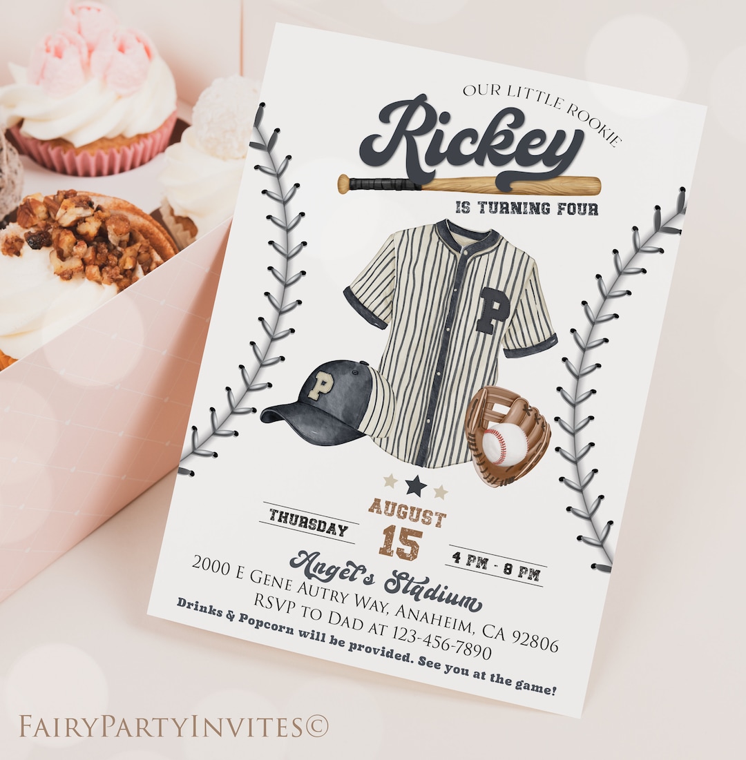 Baseball Birthday Invitation Template: Editable Party Invite (digital ...