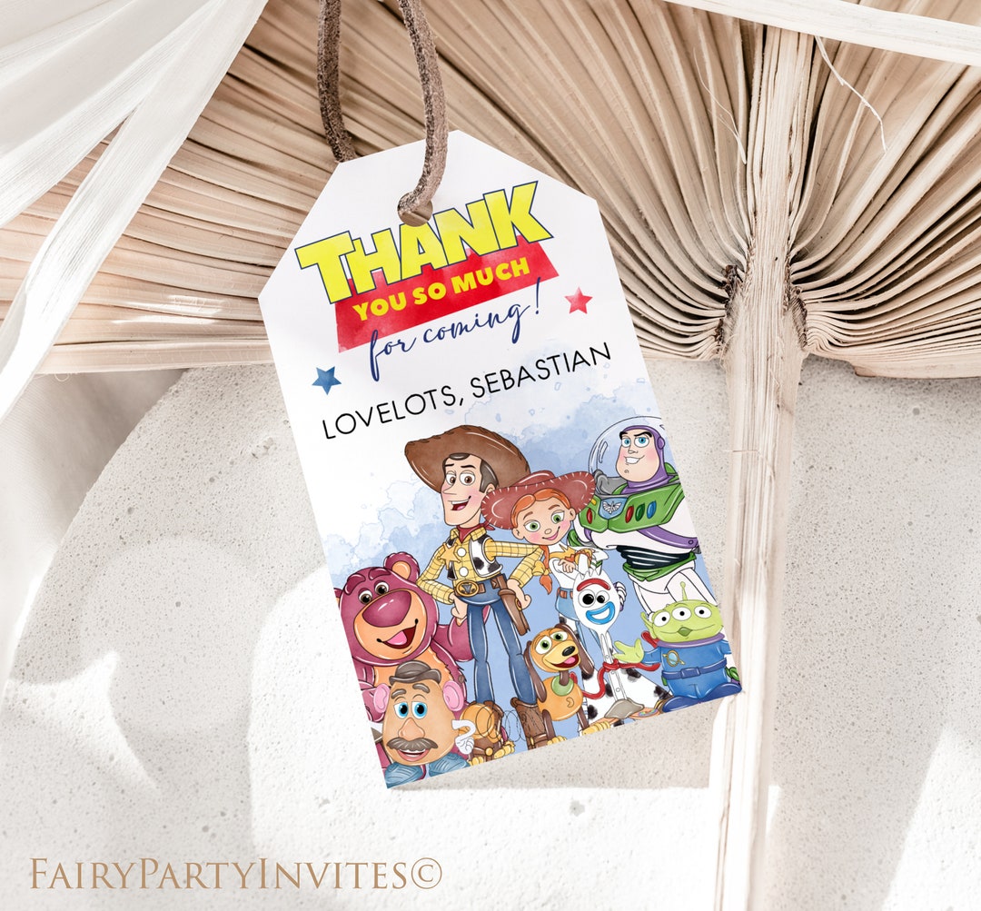 Toy Story Favor Tag: Editable Birthday Gift Tag (digital Download) - Etsy