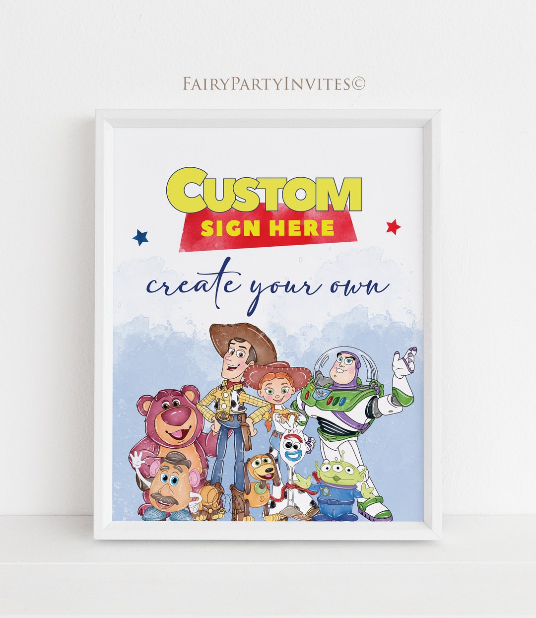 Toy Story Birthday Party Table Sign: Editable Template (digital ...