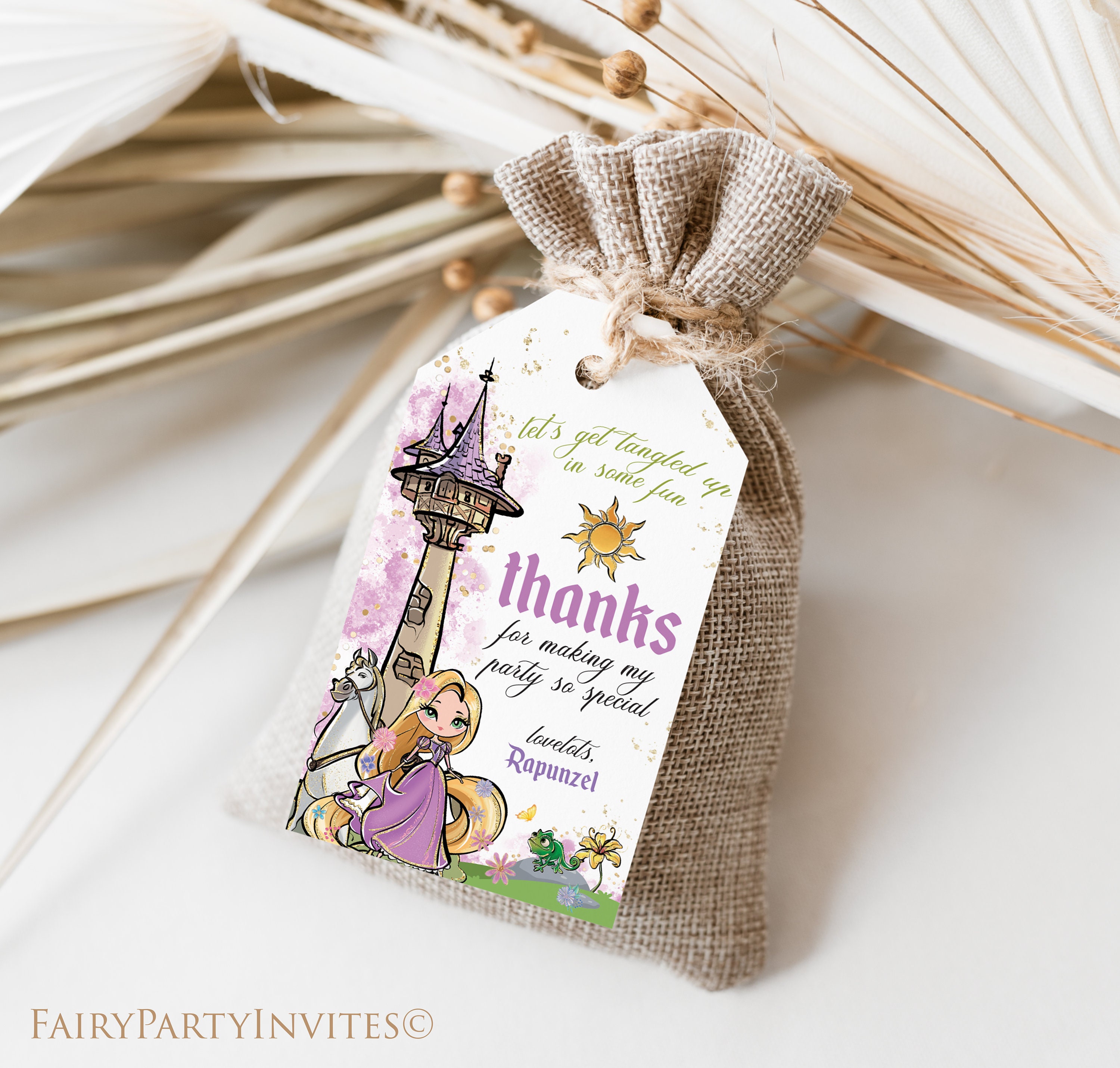 Tangled Editable Instant Download Favor Tag Tangled Gift - Etsy