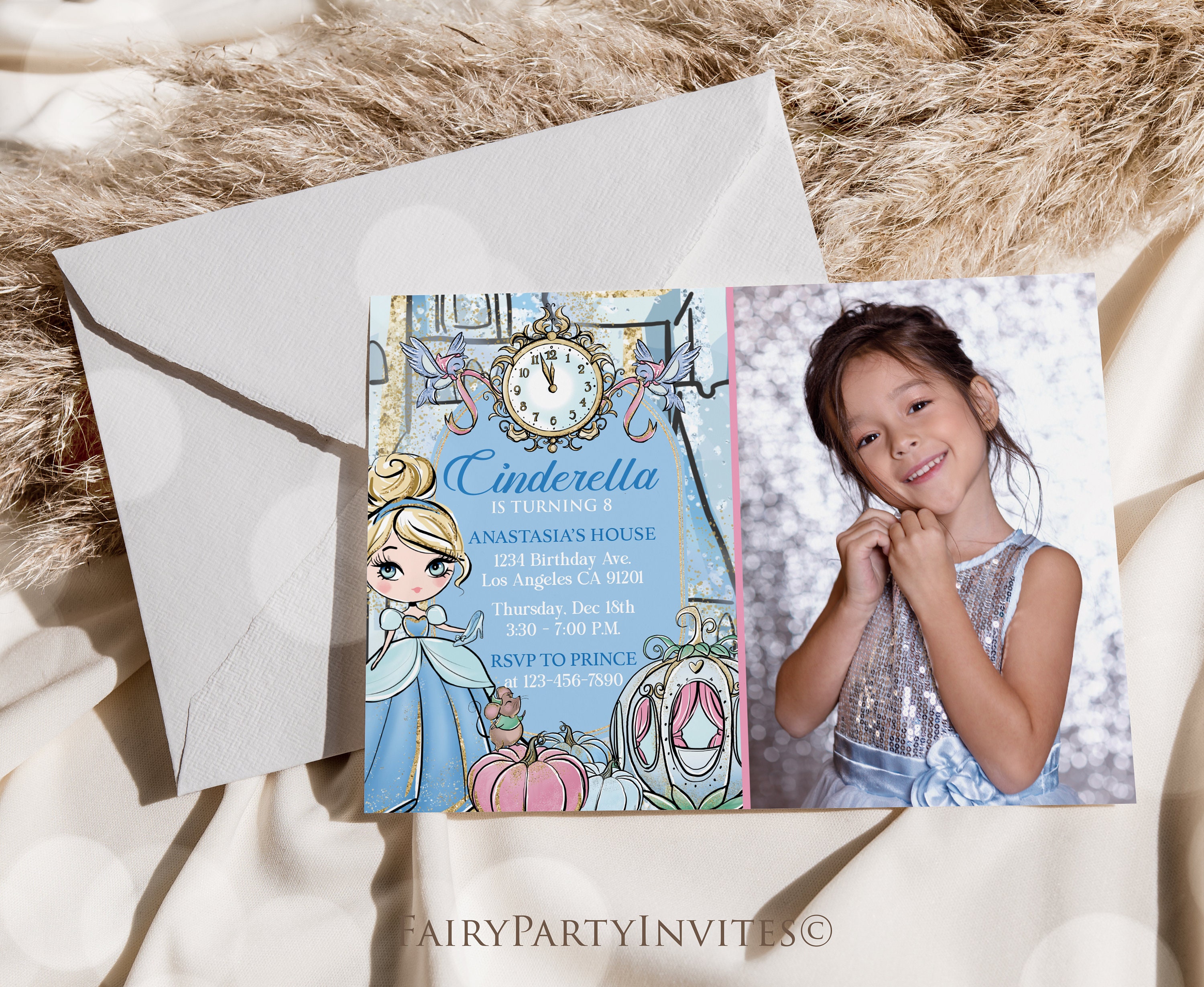 Cinderella Invitation Template Cinderella Invitation - Etsy