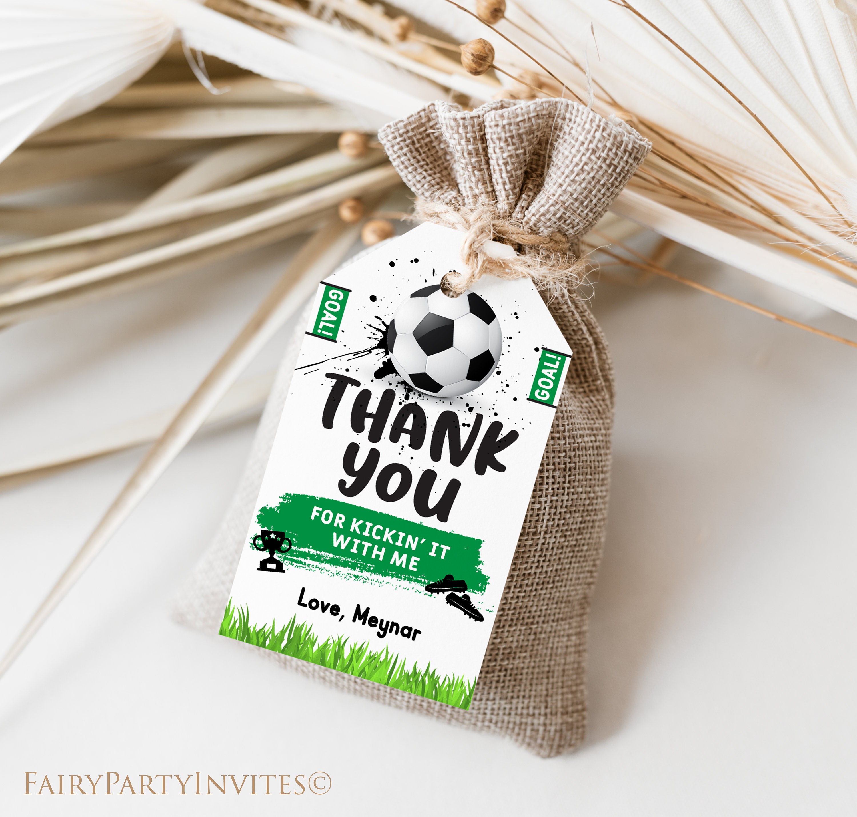 Soccer Favor Tag Soccer Gift Thank You Tag Soccer Editable - Etsy