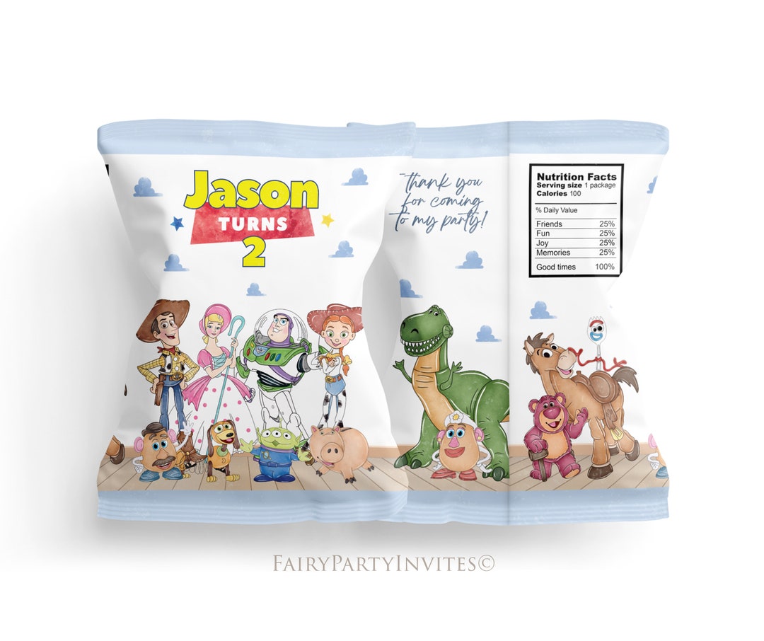 Toy Story Chip Bag Label Template, Toy Story Snack Bag Label, Toy Story ...