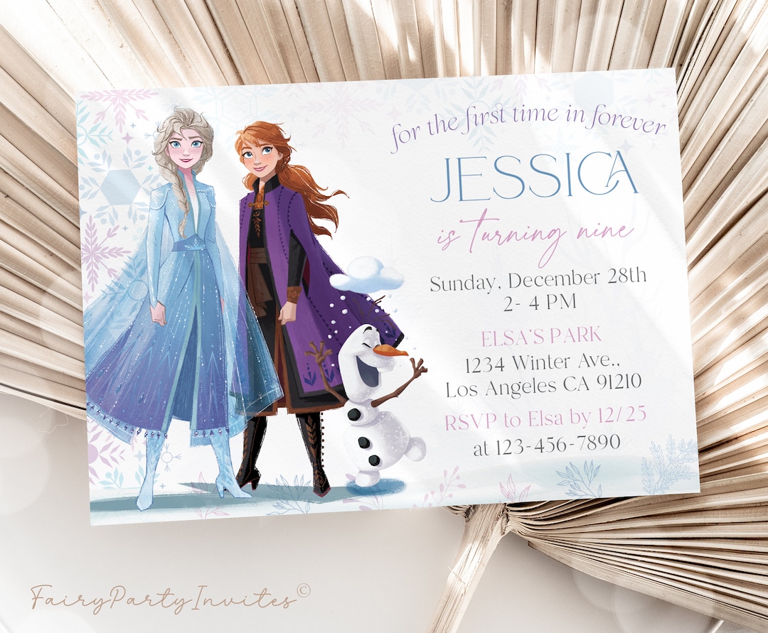 Ice Princess Birthday Invitation Template: Editable Party Invite ...