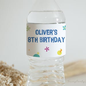 Inside Out Birthday Water Bottle Label Template (instant Download) - Etsy