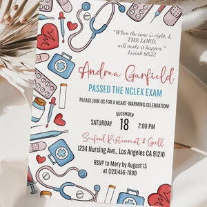Registered Nurse Celebration Invitation Template, RN Invitation, Nurse ...