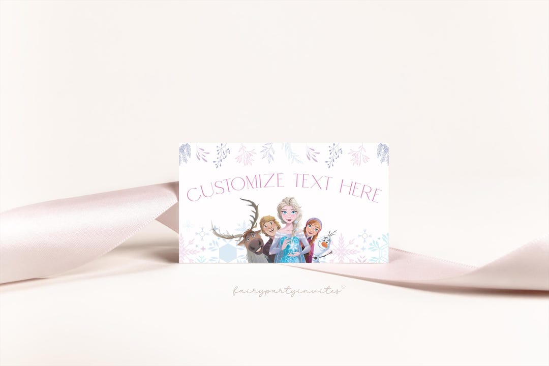 Ice Princess Place Card Template: Editable Party Tent Card (instant ...