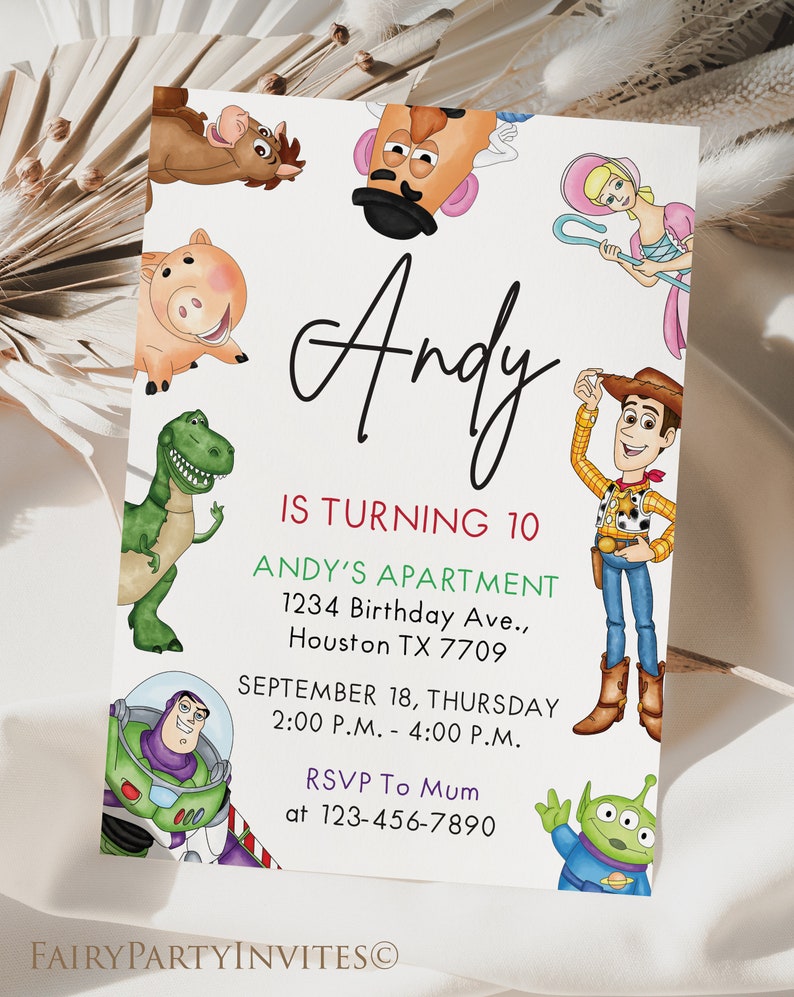 Toy Story Birthday Invitation Template Toy Story Invitation - Etsy