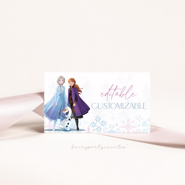 Frozen Place Cards - Etsy