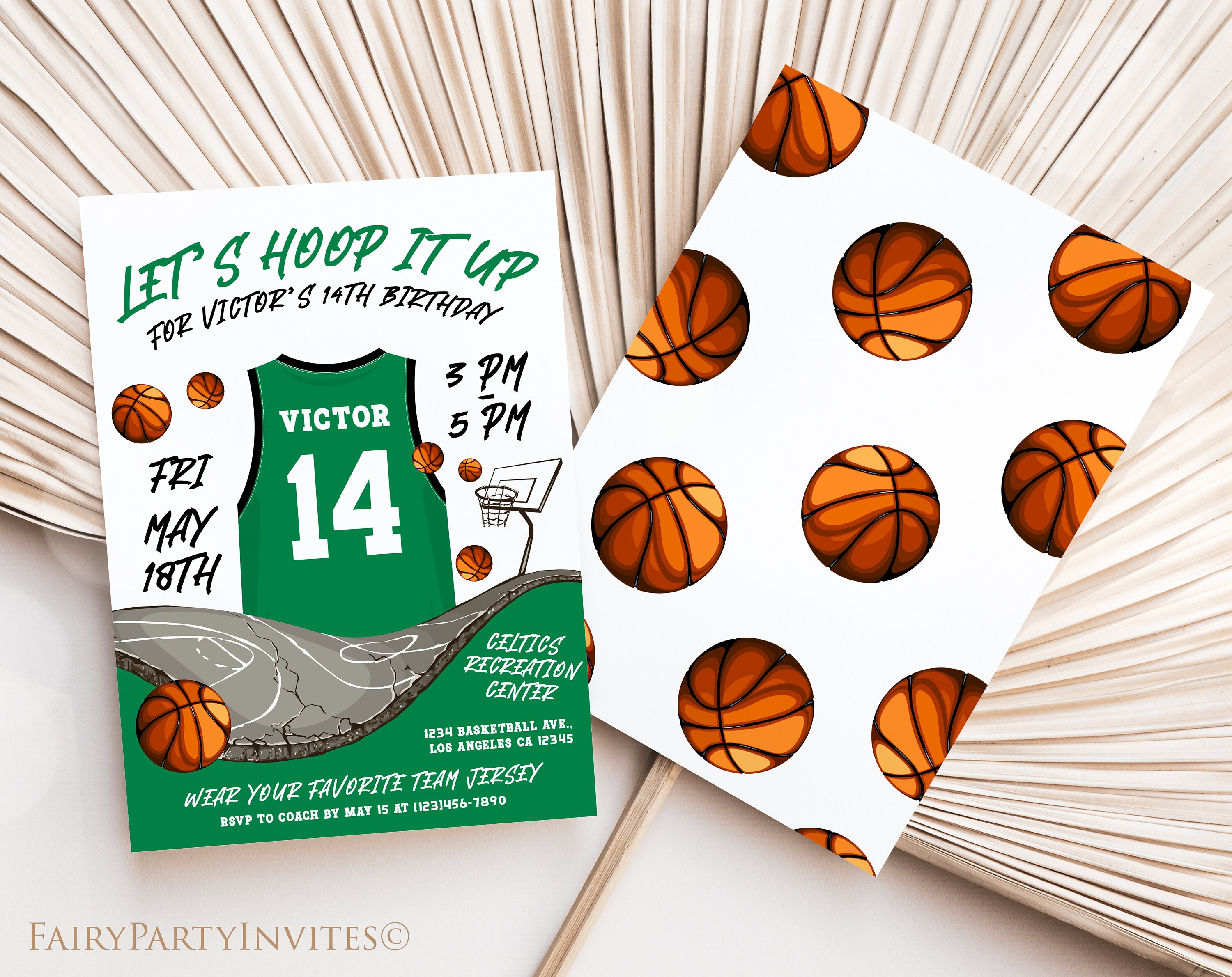 Basketball Birthday Invitation Template Printable Basketball - Etsy