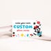Mickey Mouse Place Card Template: Editable Food Tent (digital Download ...