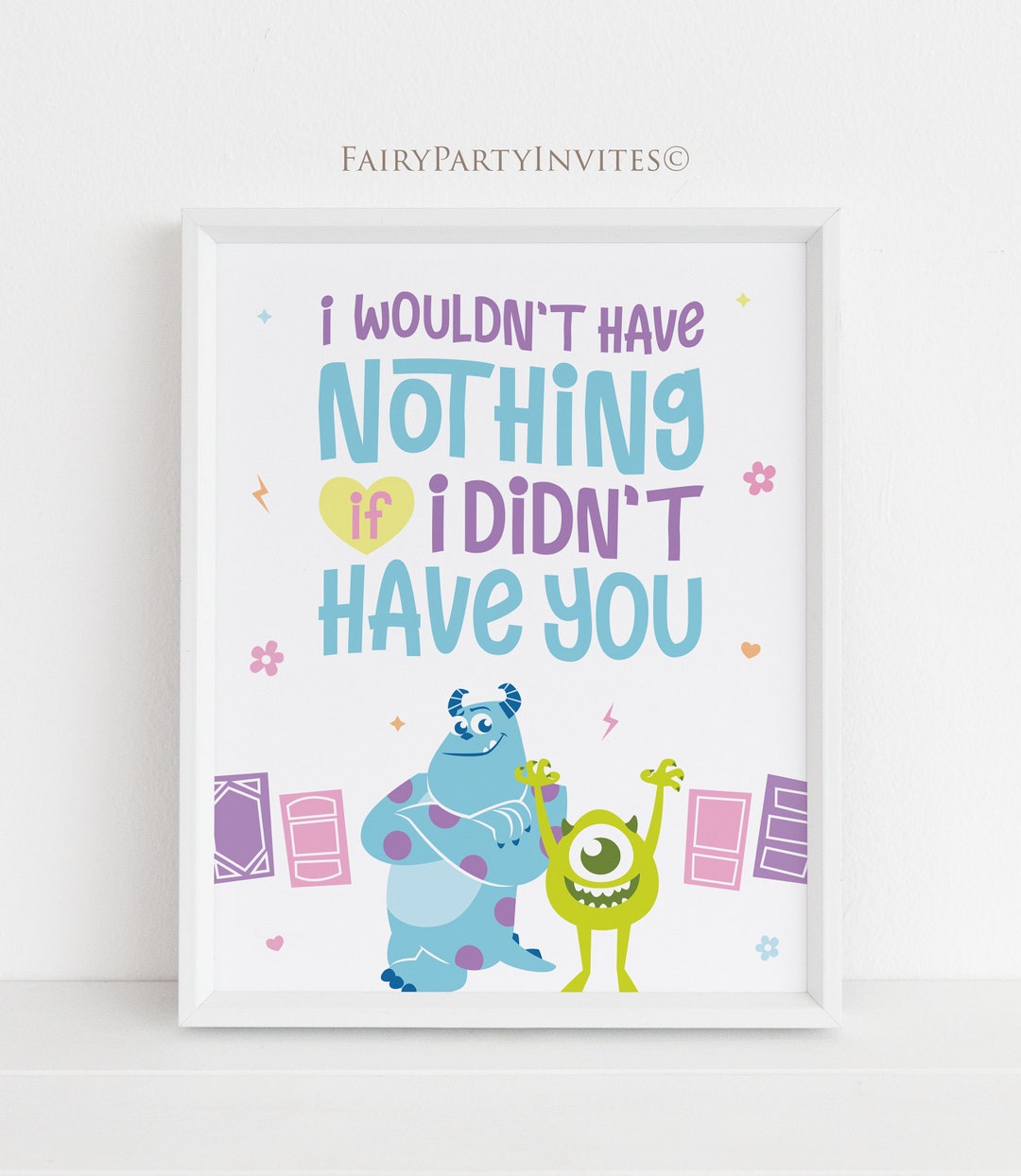 Monsters Inc. Art Print: Party Decor Poster (digital Download) - Etsy
