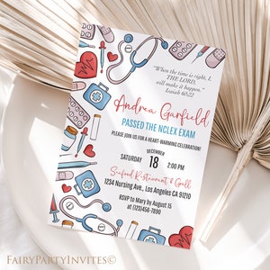 Registered Nurse Celebration Invitation Template, RN Invitation, Nurse ...