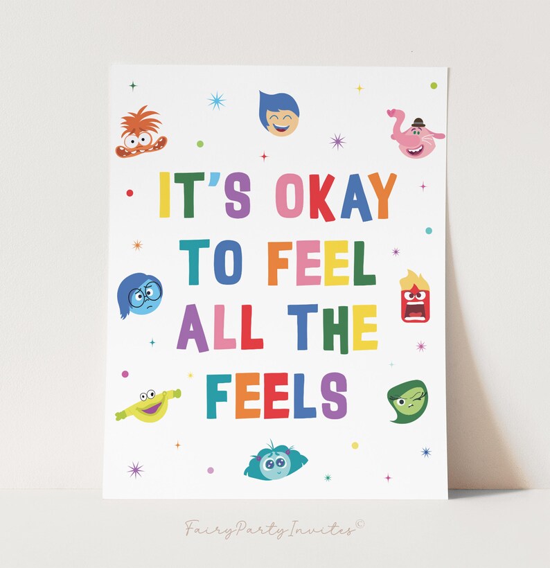 Inside Out Emotions Poster: Party Decor Art (digital Download) - Etsy