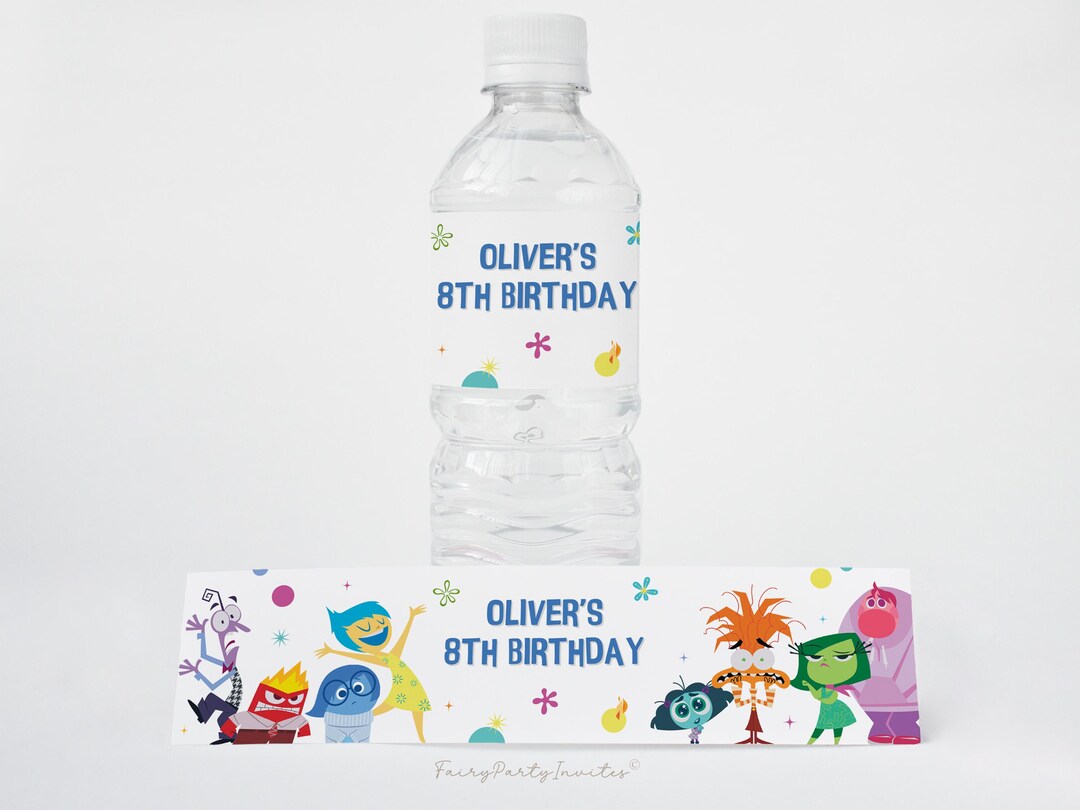 Inside Out Water Bottle Label Template, Inside Out Bottle Wrapper ...