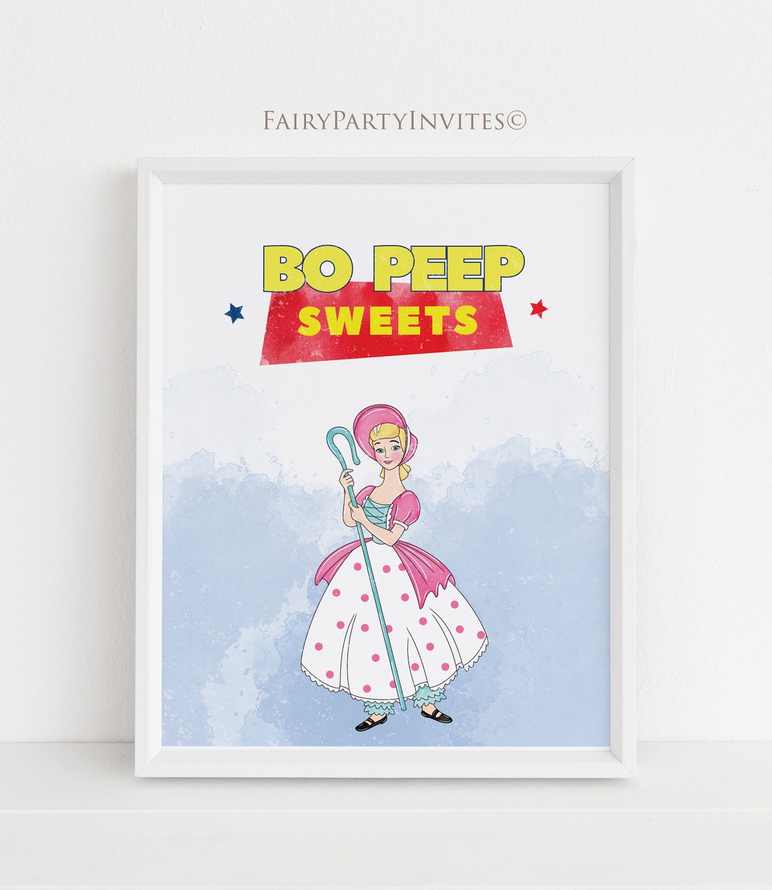 Toy Story Birthday Party Sign: Bo Peep Sweets Table Decor (digital ...