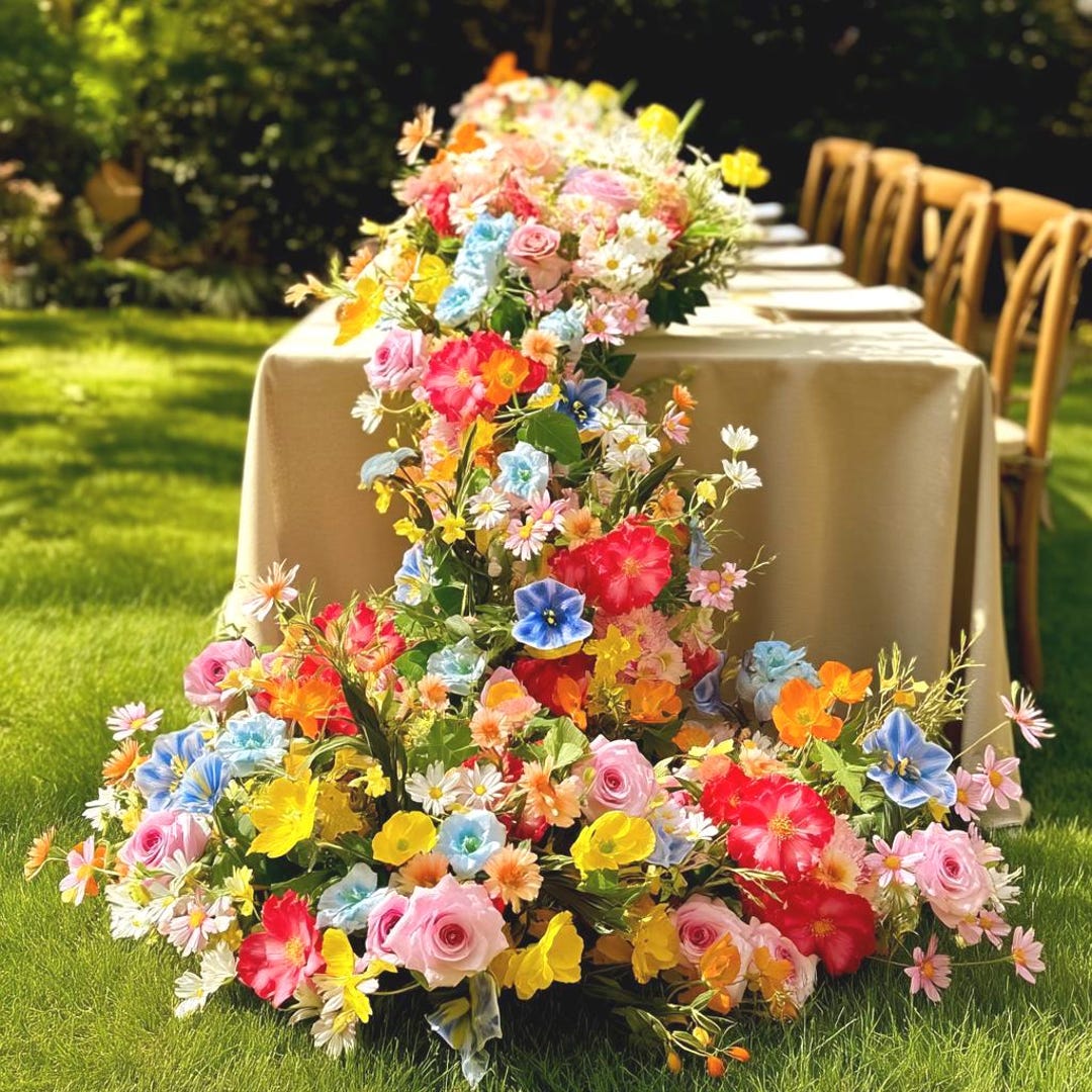 Ships From Houston / Wildflower Cascading Floral Runner, Cascading ...