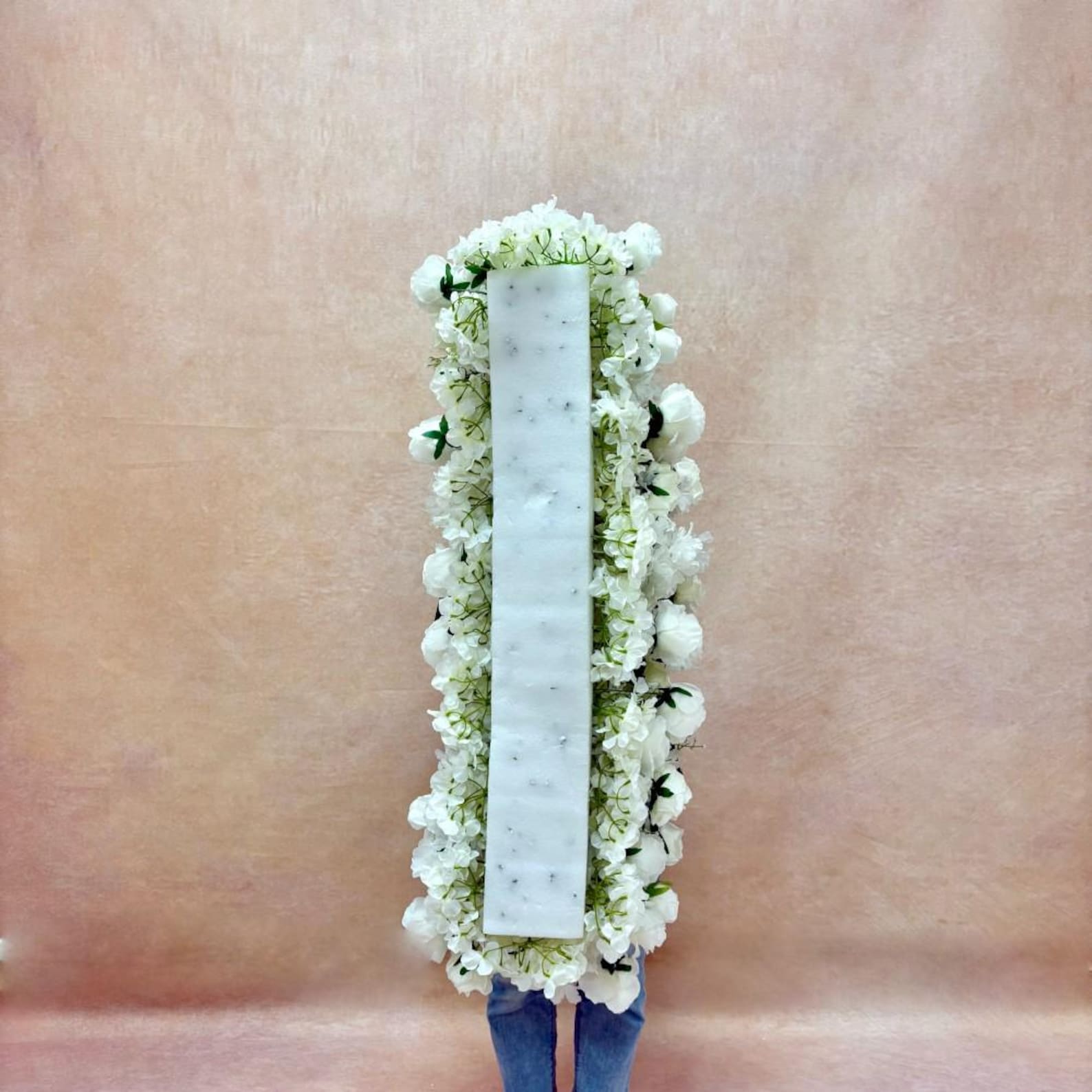 Ships From Houston/ WHITE ROSE Cascading Floral Runner, Wedding Arch ...