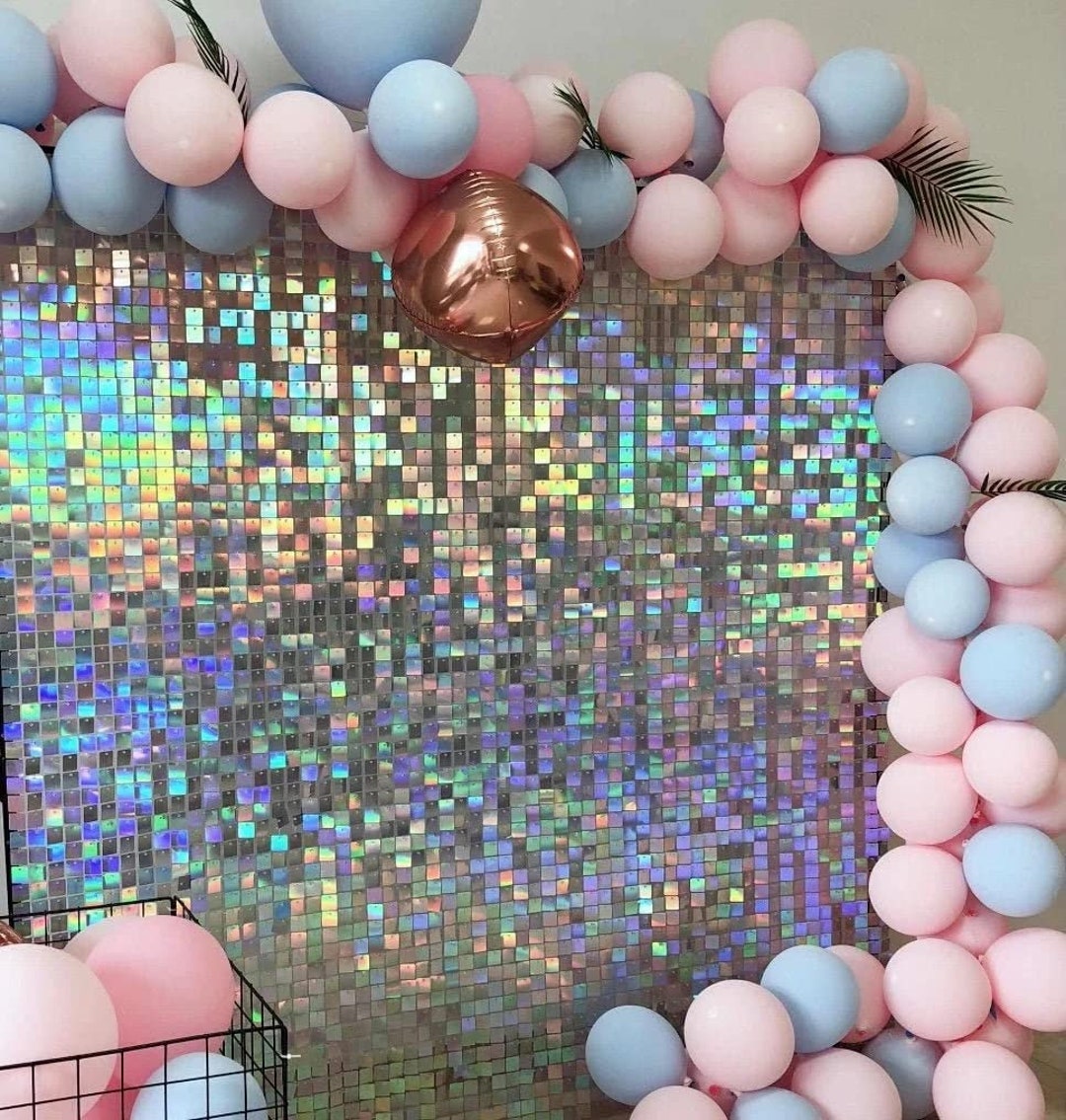 Big Sale 30% Off!!rainbow Silver Shimmer Wall Backdrop Sequins Backdrop ...