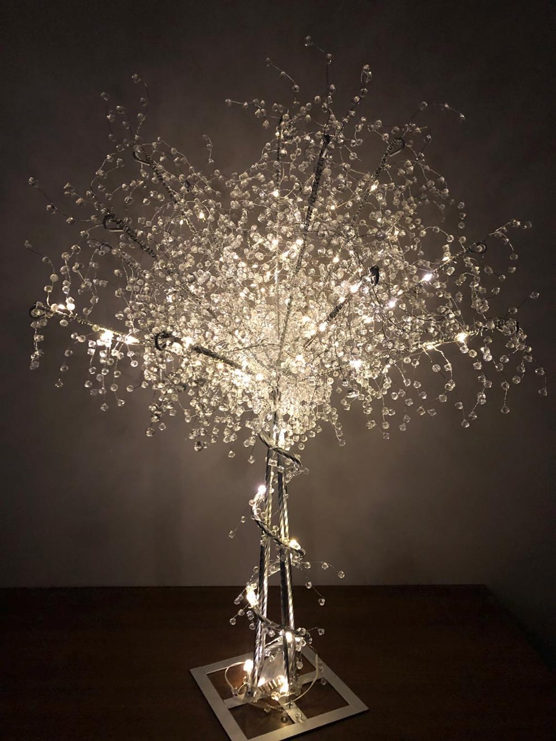 Ships From Houston | 2 Pack 34" LED Crystal Tree Lights, Wedding ...