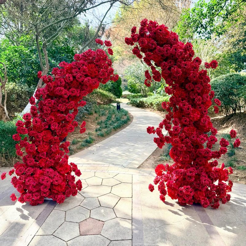 Wine Red Flower Arch - Etsy