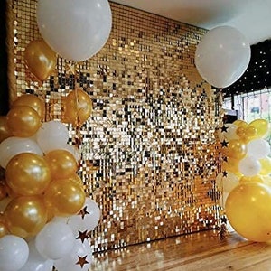Big Sale 30% OFF!!GOLD Shimmer Wall Backdrop Sequins Backdrop Decoration Panels, Photo Backdrops ...