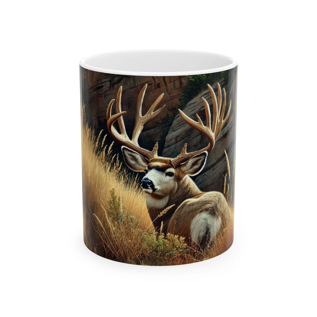 Mule Deer Buck Ceramic Mug, (11oz, 15oz) - Etsy