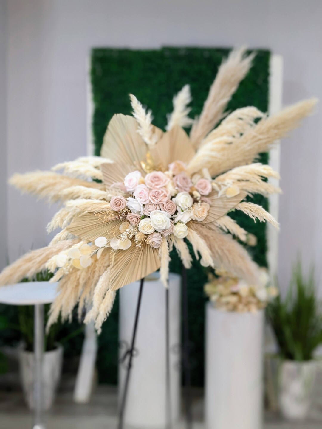 Gigantic Custom Floral Pampas Arch Piece Wall Mount Backdrop multiple ...