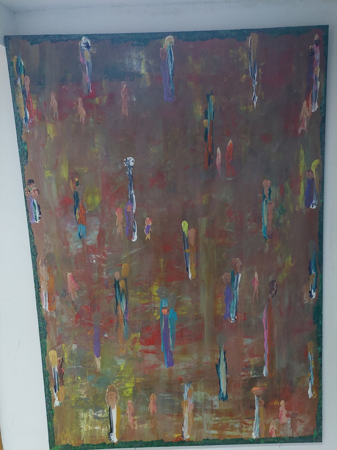 Promenade Au Parc Paintings in Acrylic and Oil Paint and Glitter ...