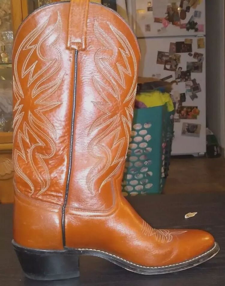 Acme Cowboy Boots Vintage Brown Tan Size 9D 326480, 4098 CLASSIC ...