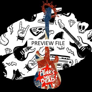 Punk's Not Dead Design – Shirt, Mug, Sticker (PNG & SVG Digital ...