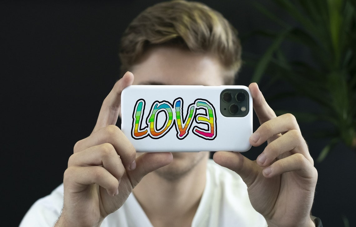 Printable Rainbow Love Design Downloadable PDF SVG and PNG - Etsy