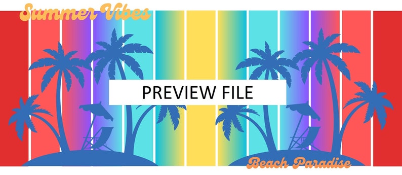Summer Vibes Beach Paradise Vibrant Wraparound Mug Design - PNG for ...