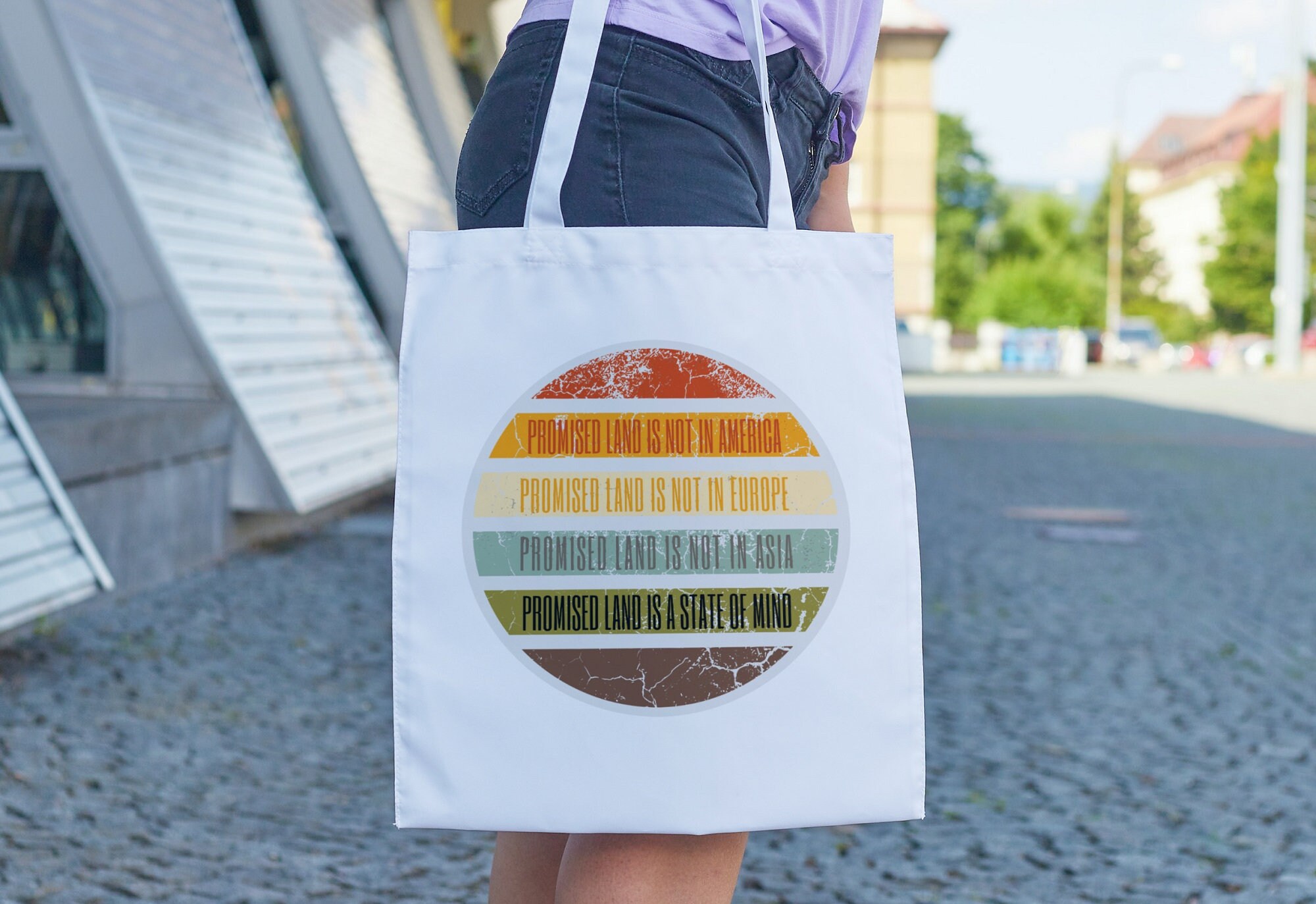 Promised Land is a State of Mind Tote Bag - Inspirational Design Beach ...