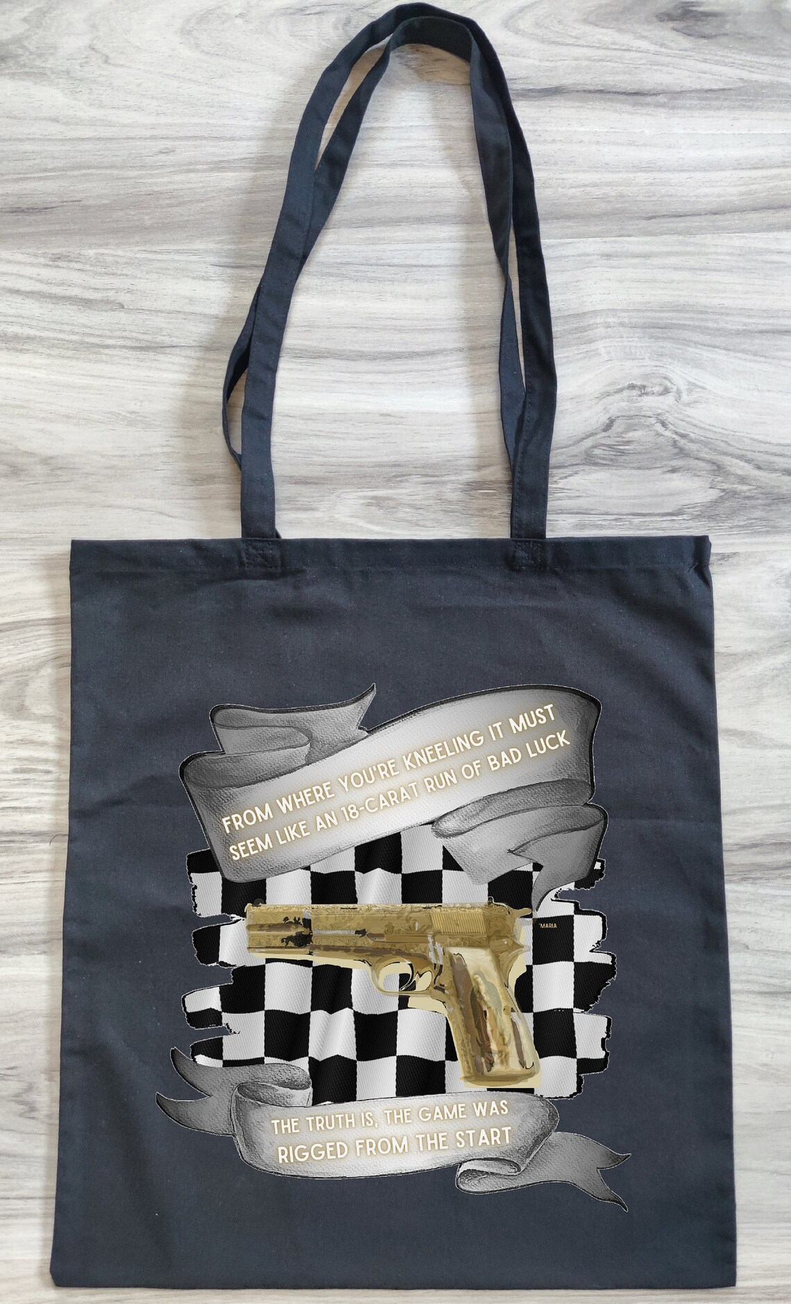 Fallout NV maria T-shirt and Tote Bag Set Unique Weapon Design From ...