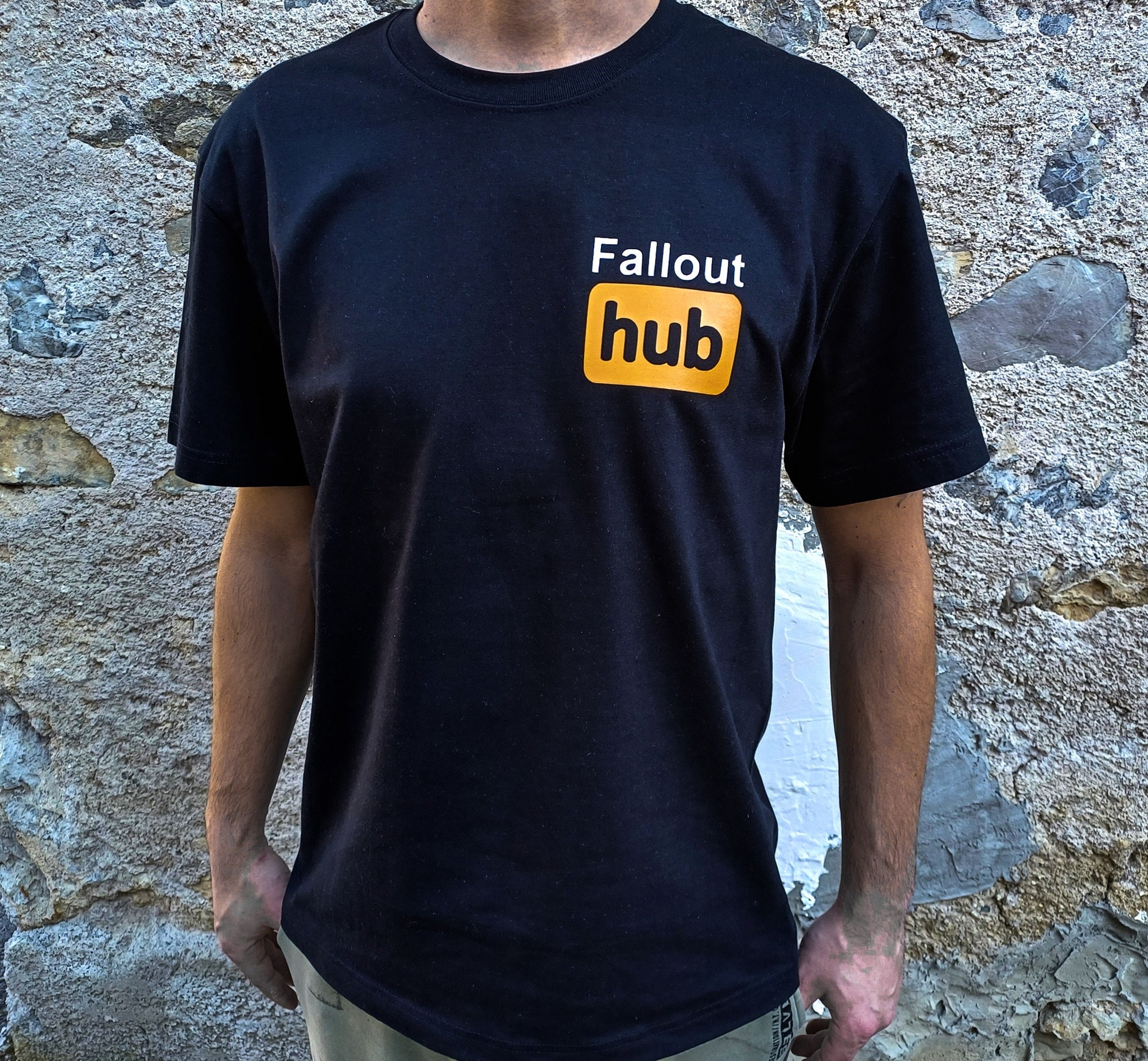 Fallout Hub Logo T-shirt Fallout Fan Page Tee Original Design, Front ...