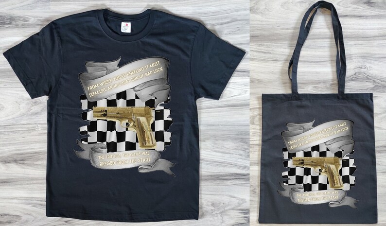 Fallout NV "maria" T-shirt and Tote Bag Set - Unique Weapon Design From ...