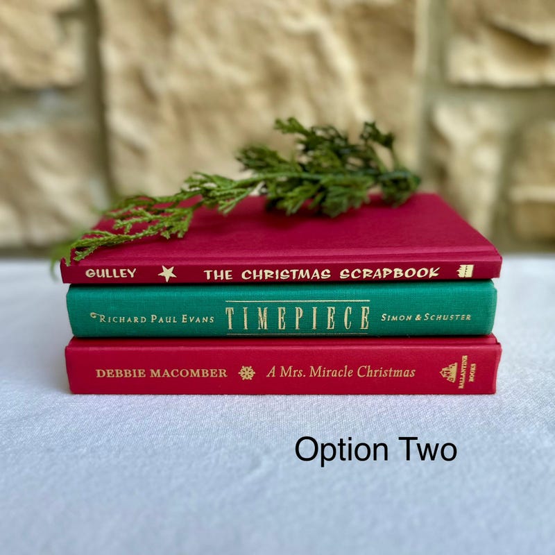 Christmas Book Stack - Etsy