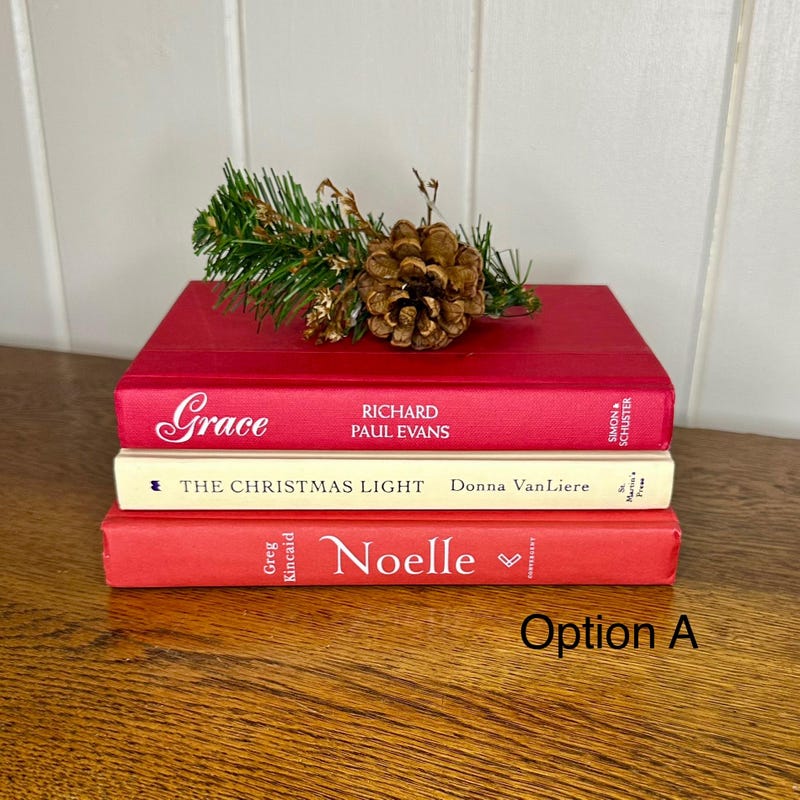Christmas Book Stack - Etsy