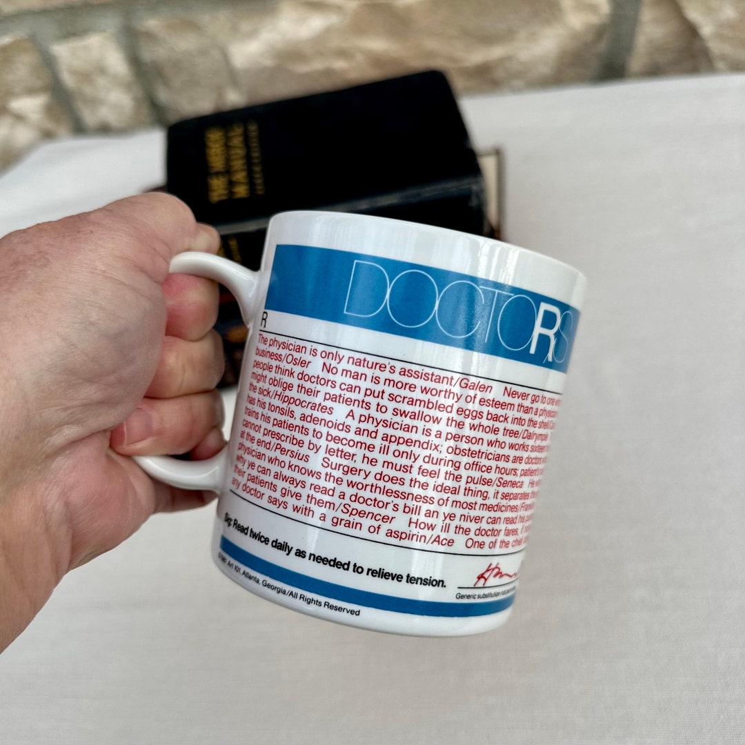 Doctors Day Gift, Vintage Physician Mug, Prescription for Doctor - Etsy