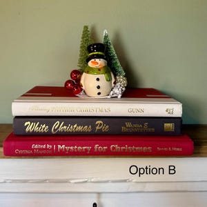 Christmas Book Stack: Red & Green Holiday Decor, Set of 3 - Etsy
