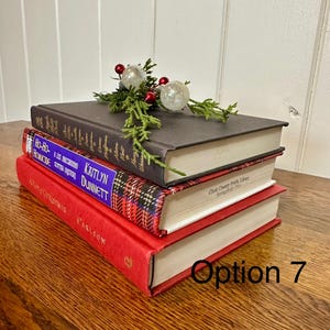 Christmas Book Stack: Red & Green Holiday Decor, Set of 3 - Etsy