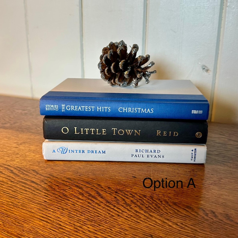 Christmas Book Stack: Red & Green Holiday Decor, Set of 3 - Etsy