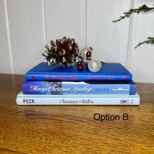 Christmas Book Stack: Red & Green Holiday Decor, Set of 3 - Etsy