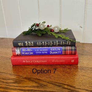 Christmas Book Stack: Red & Green Holiday Decor, Set of 3 - Etsy