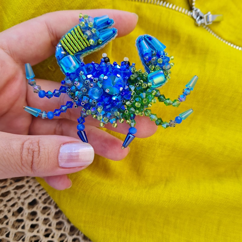 Crab Brooch - Etsy