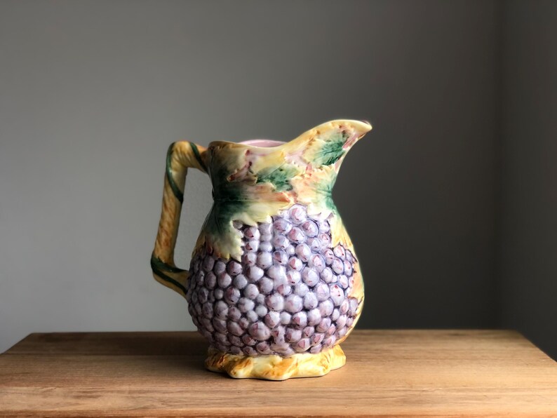 Vintage Italian Grape Pitcher - Etsy